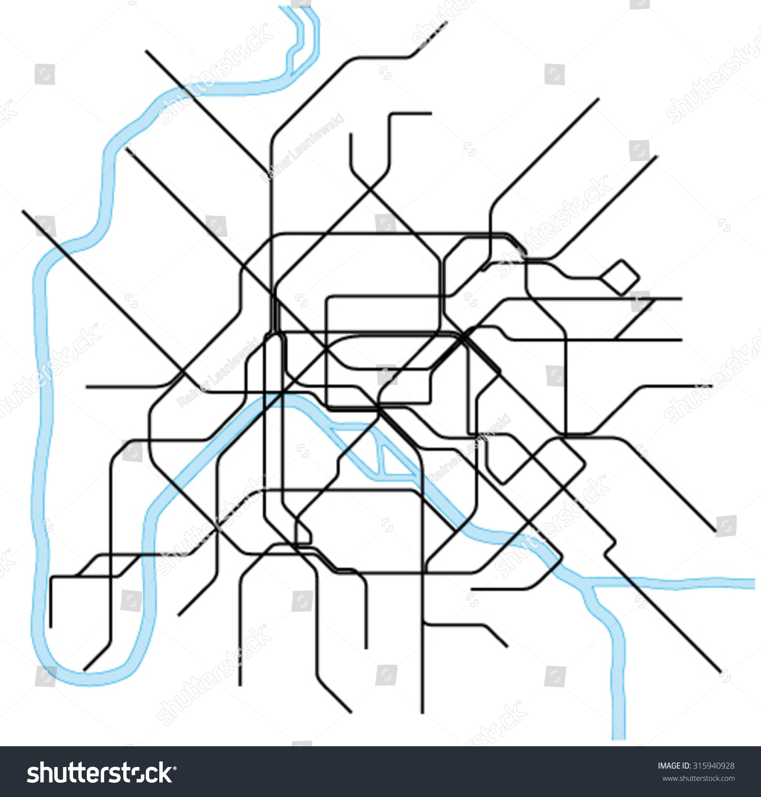 carte du métro de paris : image vectorielle de stock (libre de droits ...