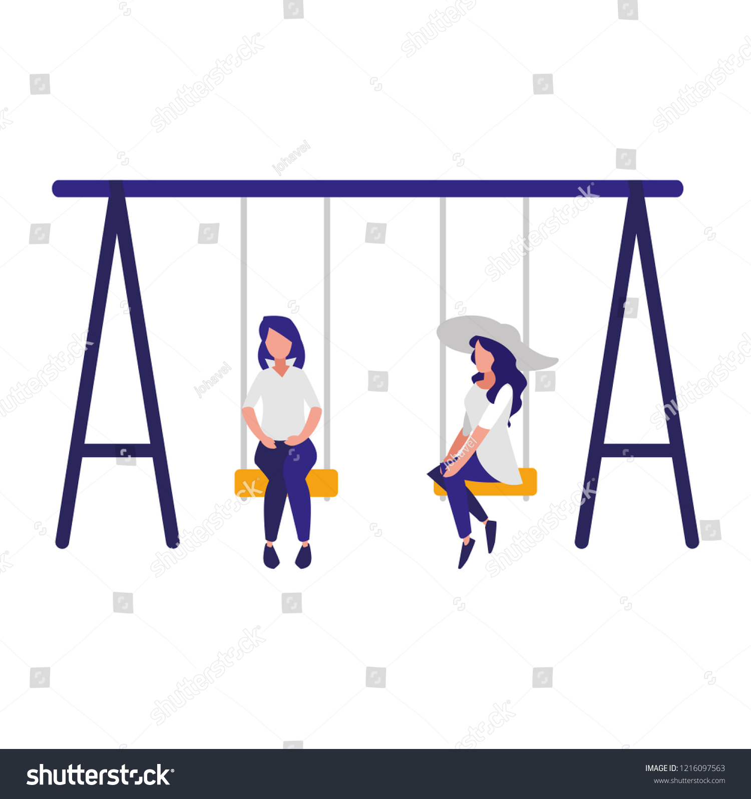 Park Swing Design Stock Vector (Royalty Free) 1216097563 | Shutterstock