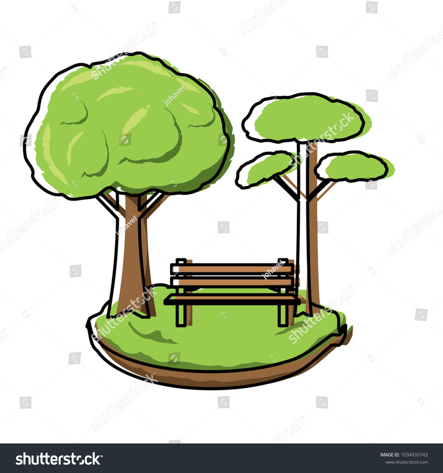 Park Trees Stock Vector (Royalty Free) 1034939743 | Shutterstock