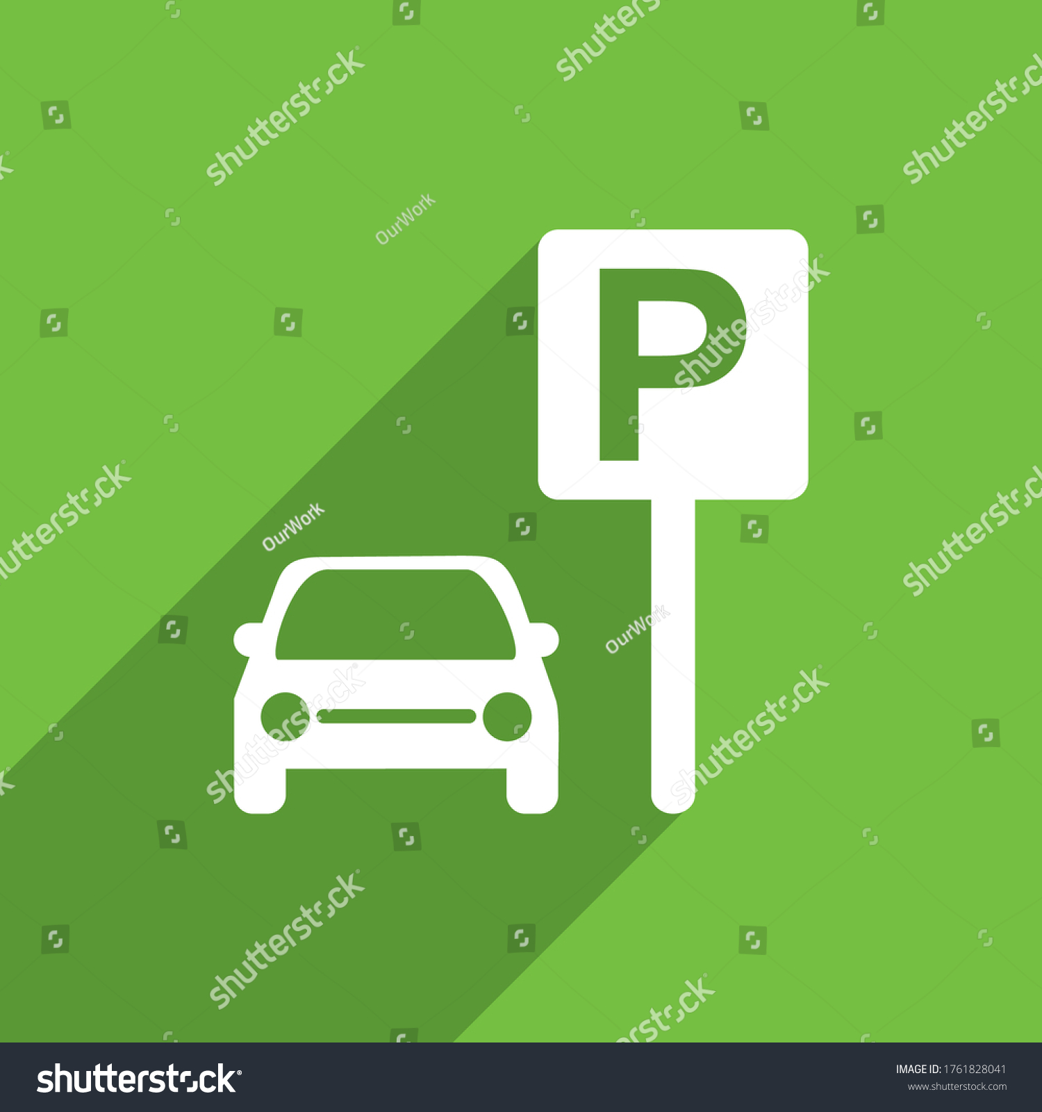 Parking Area Icon Automotive Icon Vector Stock Vector (Royalty Free ...