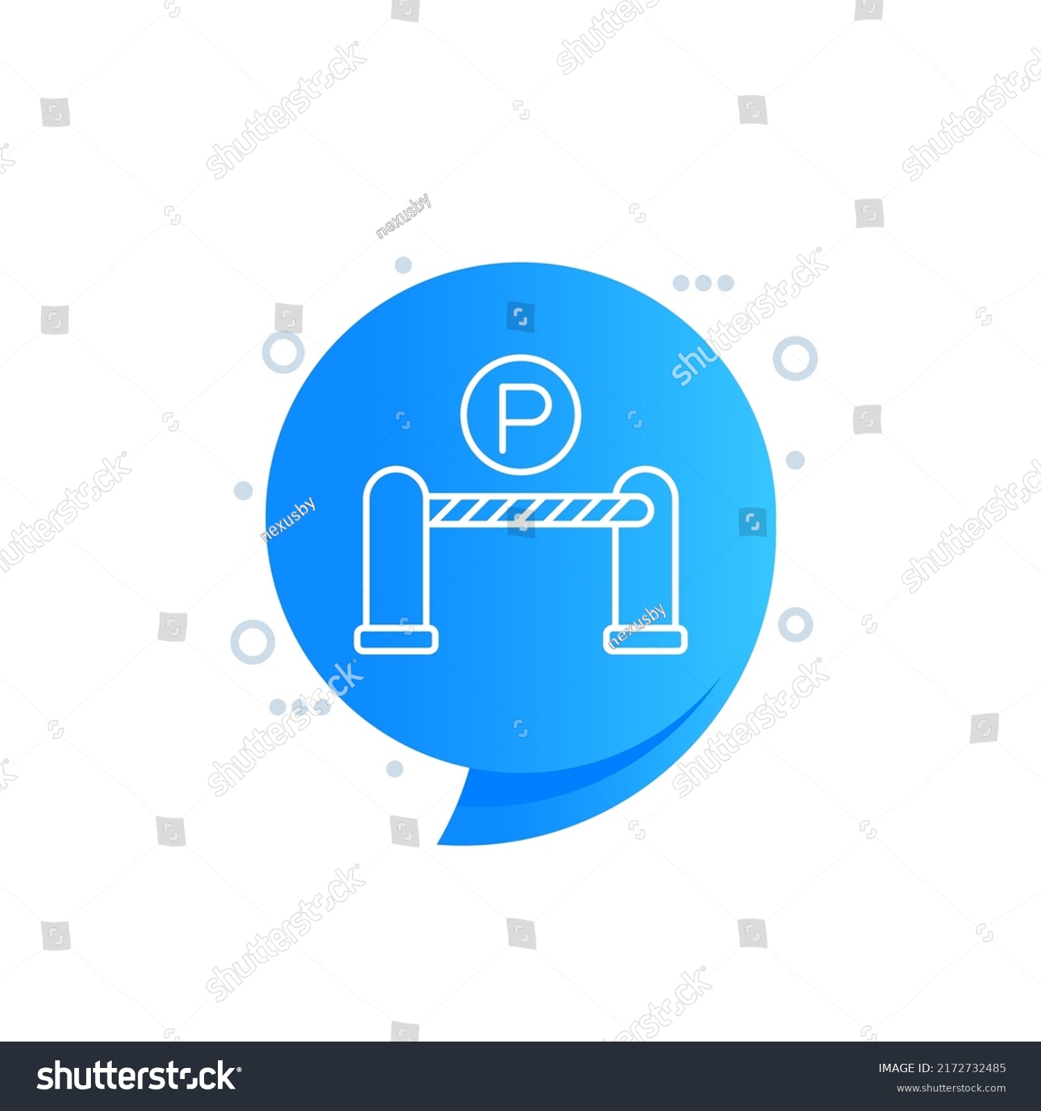 Parking Gate Icon Linear Design Stock Vector (Royalty Free) 2172732485 ...