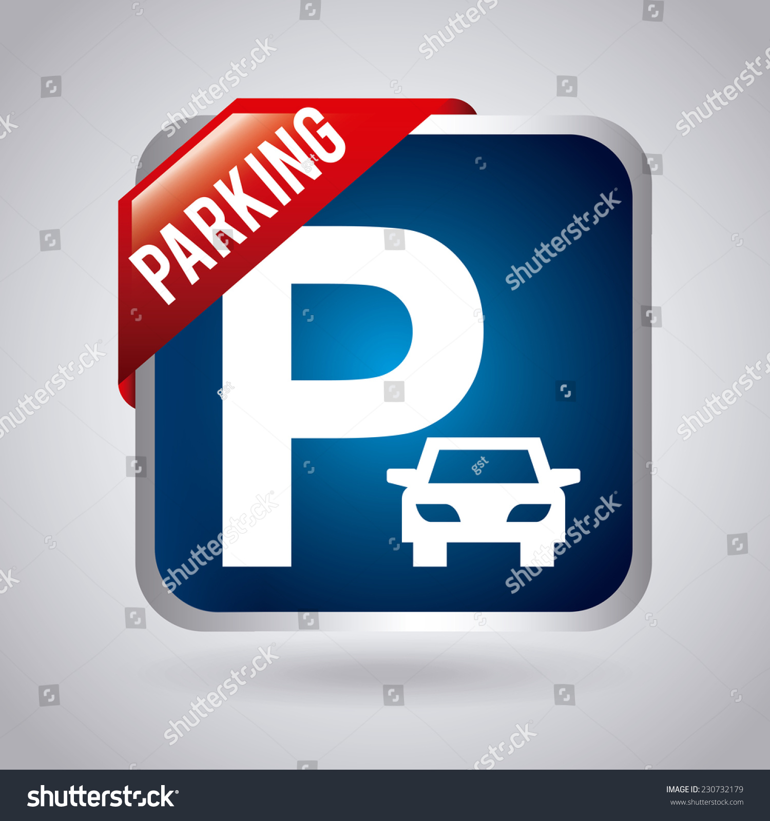 Parking Graphic Design Vector Illustration Stock Vector (Royalty Free ...