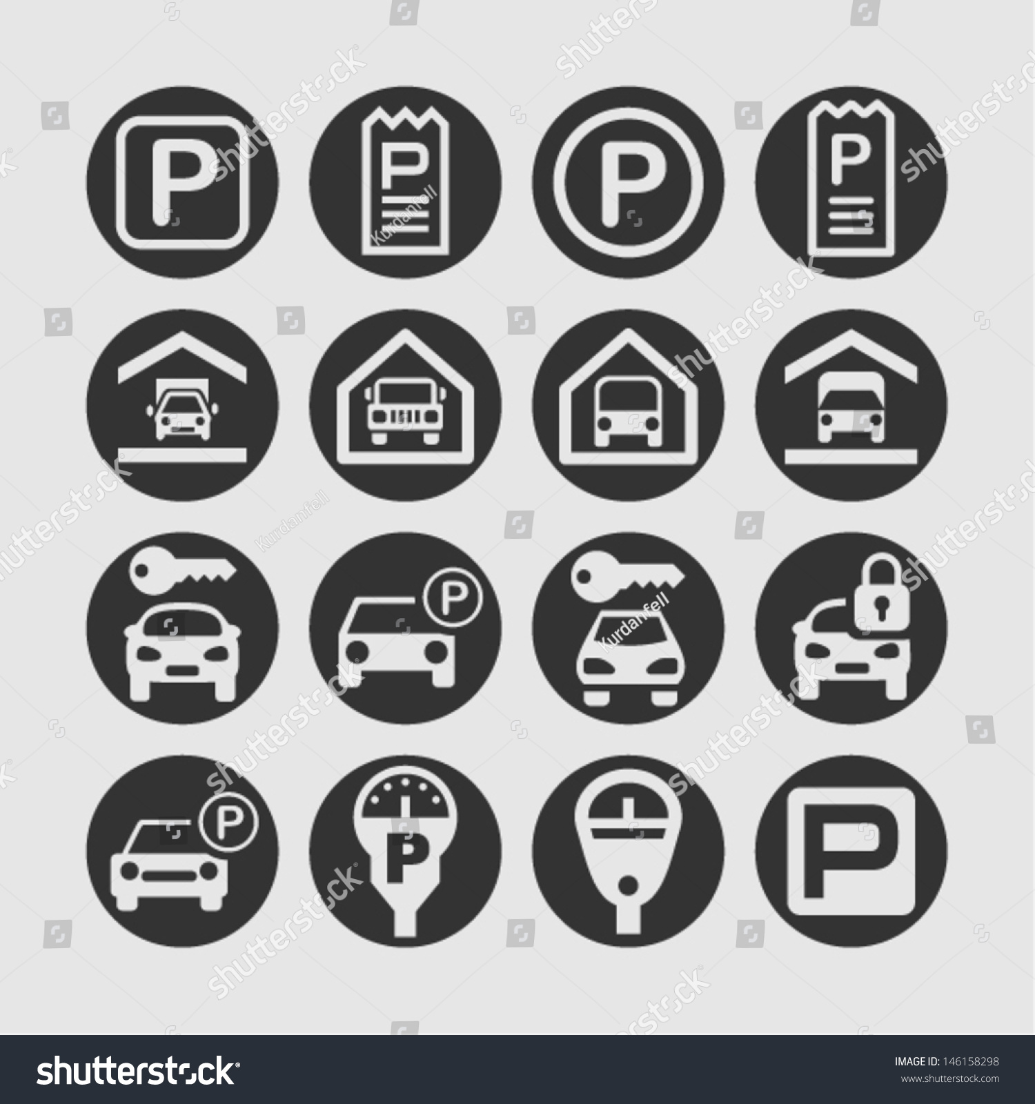 Parking Icon Stock Vector Illustration 146158298 : Shutterstock