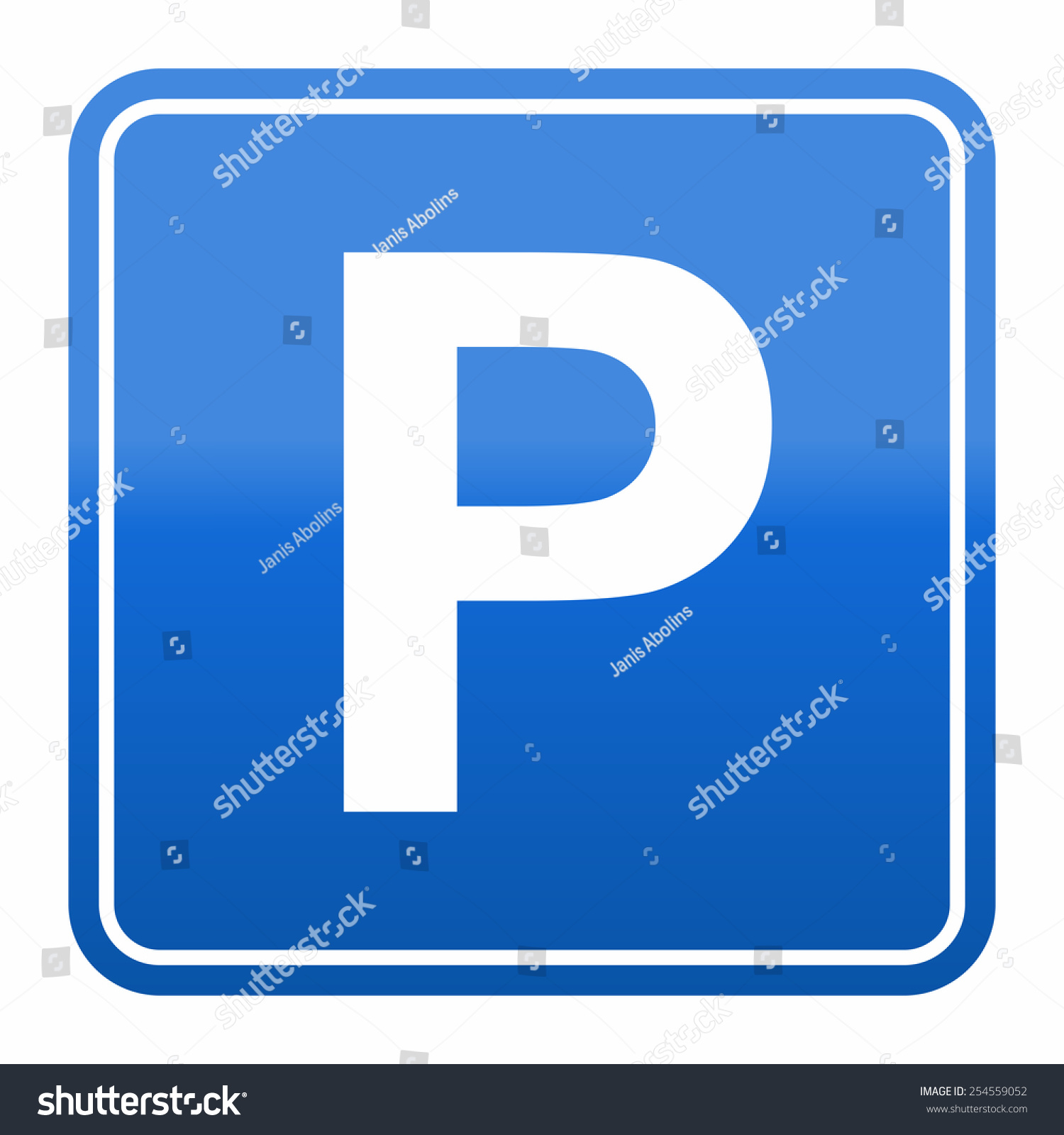 Parking Sign Stock Vector Illustration 254559052 : Shutterstock