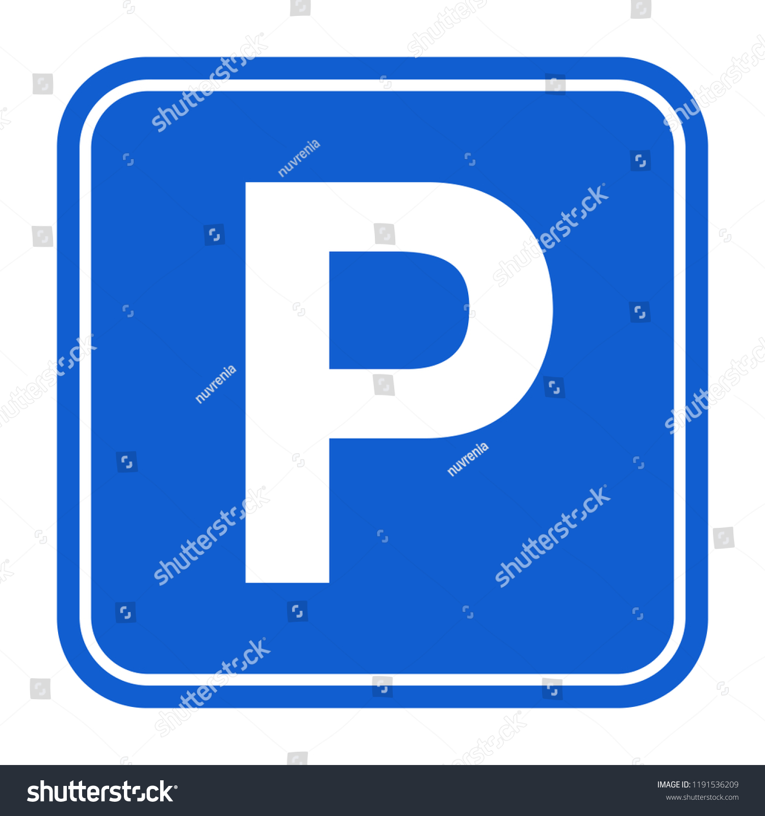 Parking Sign Vector Illustration Stock Vector (Royalty Free) 1191536209 ...