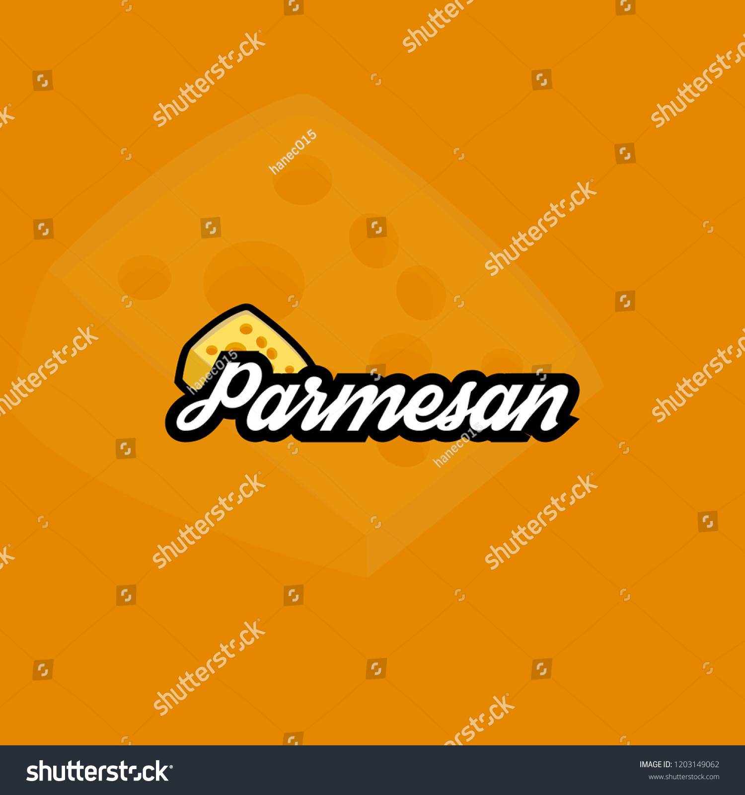 Parmesan Cheese Logo Concept Stock Vector (Royalty Free) 1203149062 ...