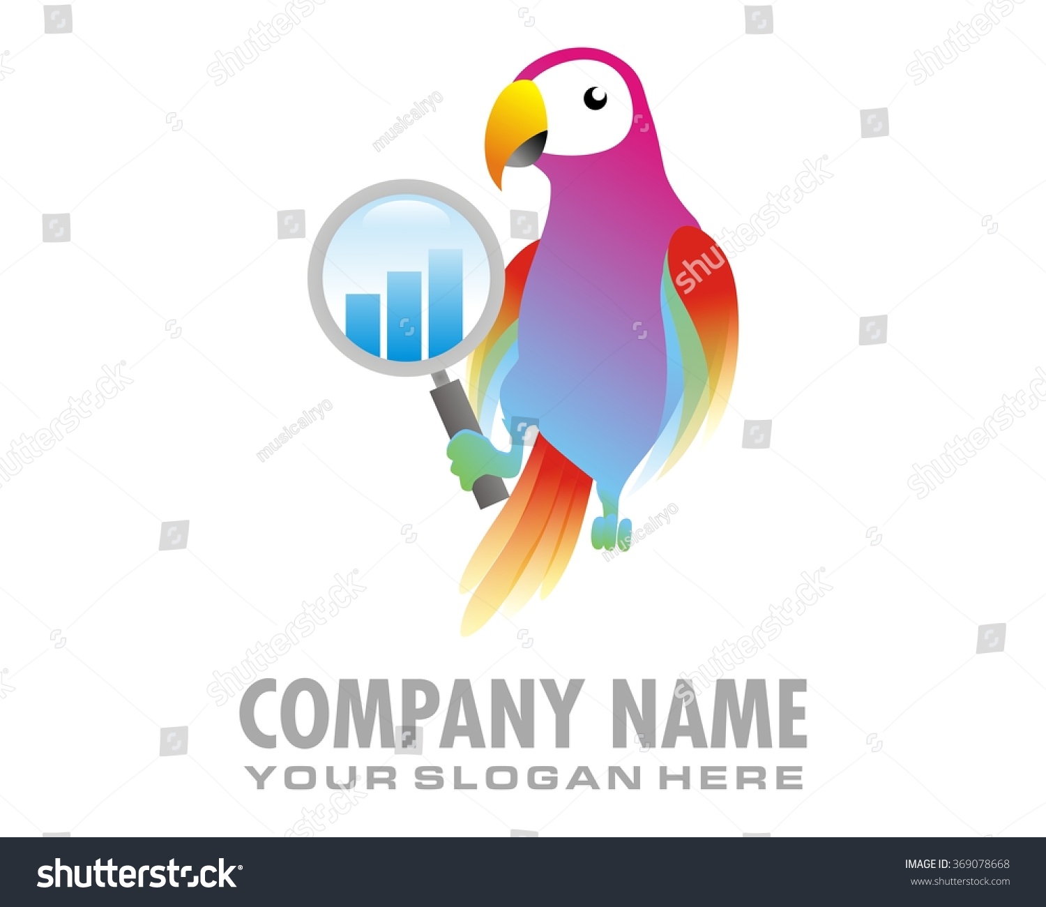 Vektor Stok Parrot Bird Diagram Graph Chart Vector (Tanpa Royalti ...
