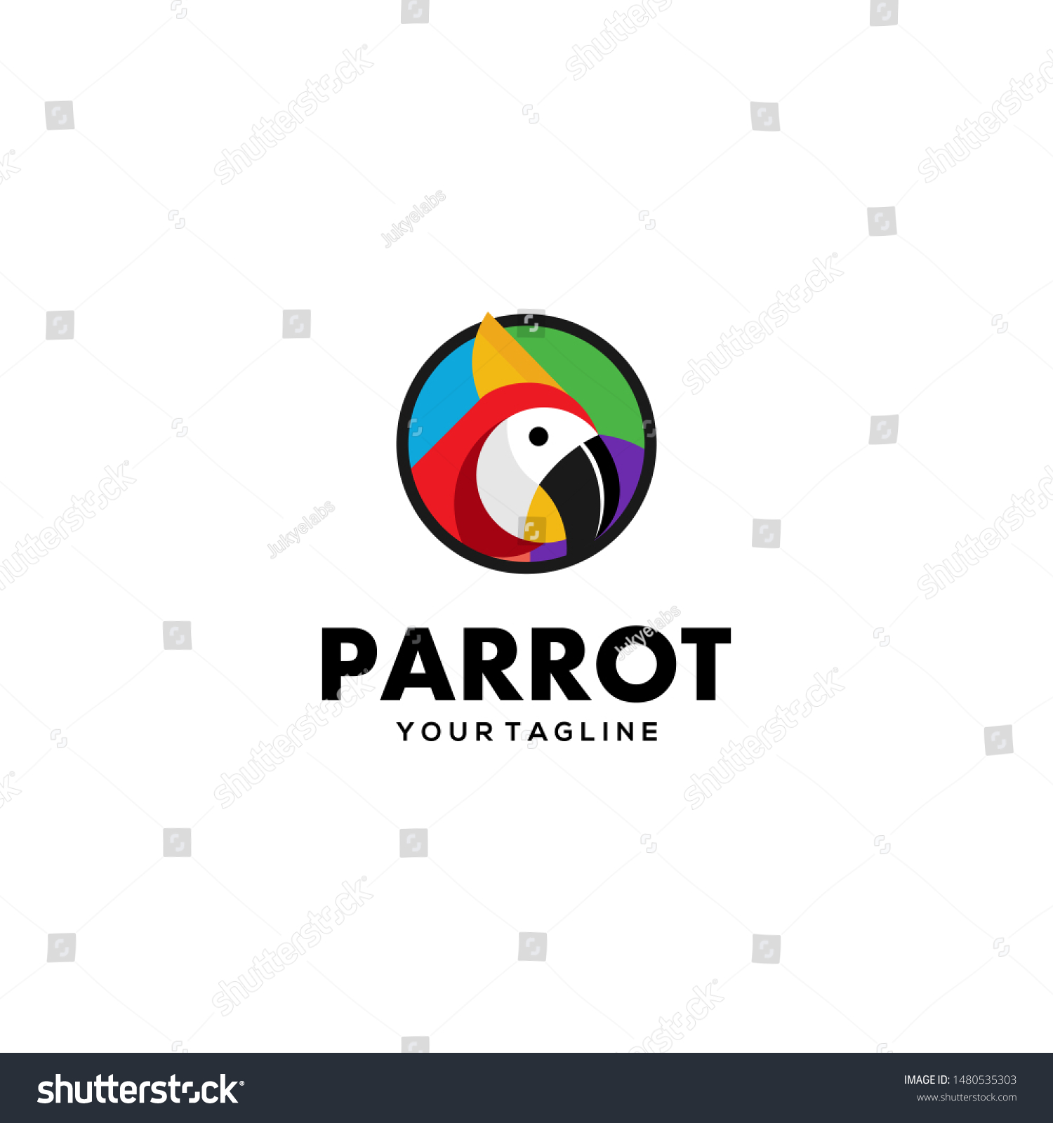 Parrot Logo Design Vector Stock: เวกเตอร์สต็อก (ปลอดค่าลิขสิทธิ์ ...