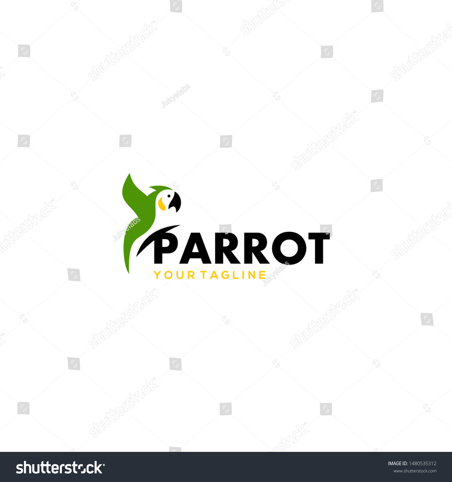 Parrot Logo Design Vector Stock: vector de stock (libre de regalías ...