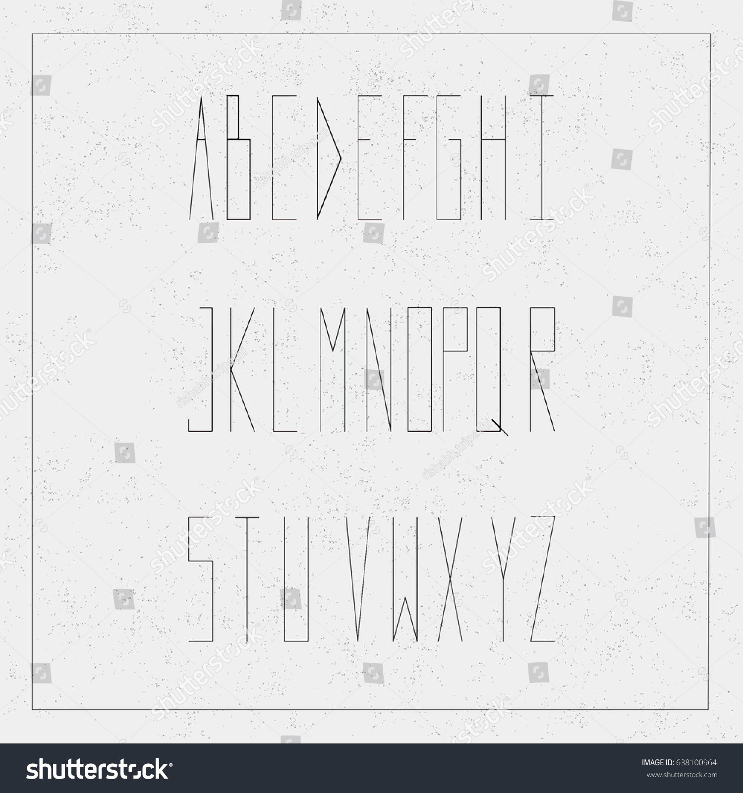 Particle Font Letters Stock Vector (Royalty Free) 638100964