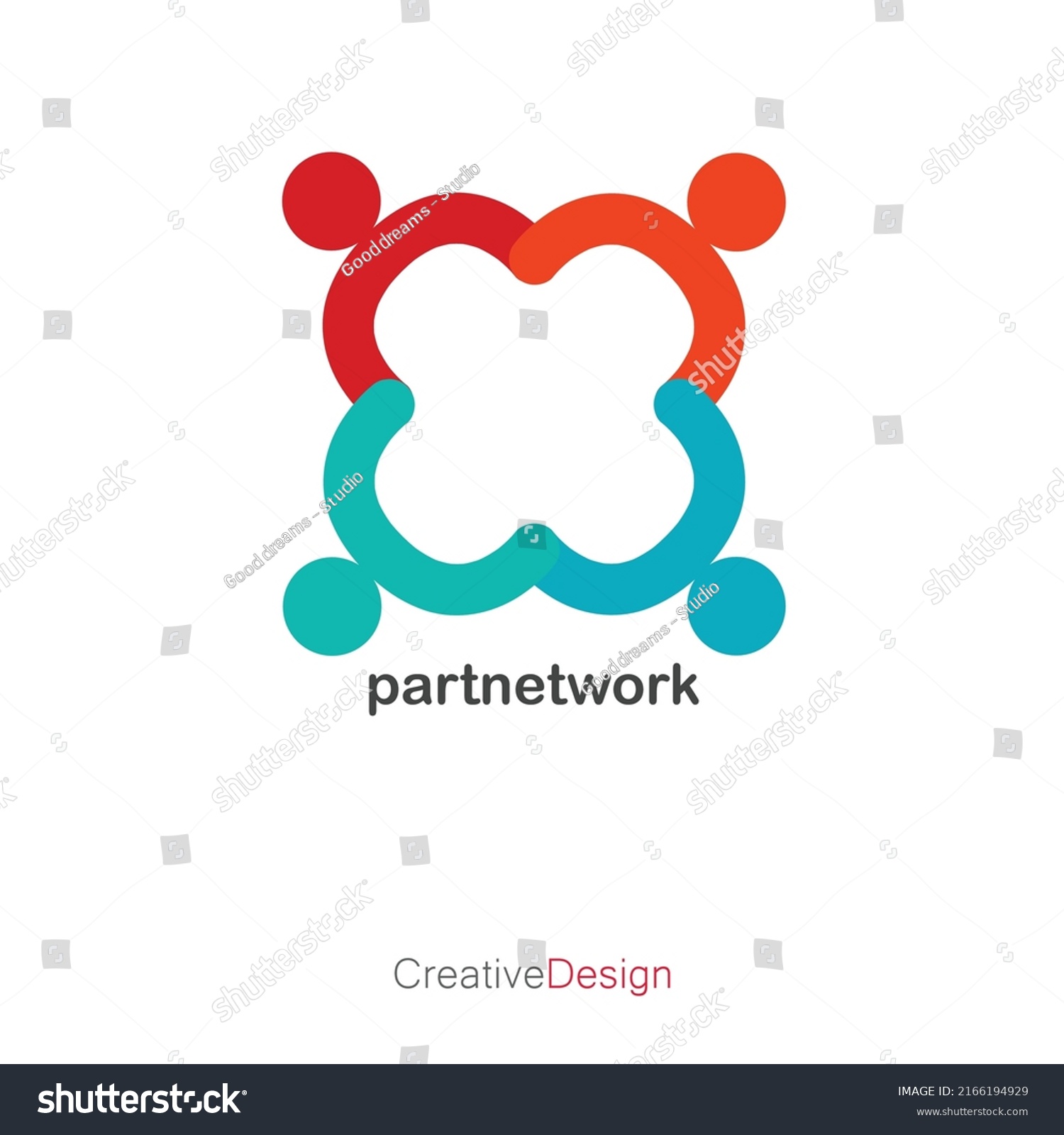 Partner Network Logo Art Design Template Stock Vector (Royalty Free ...
