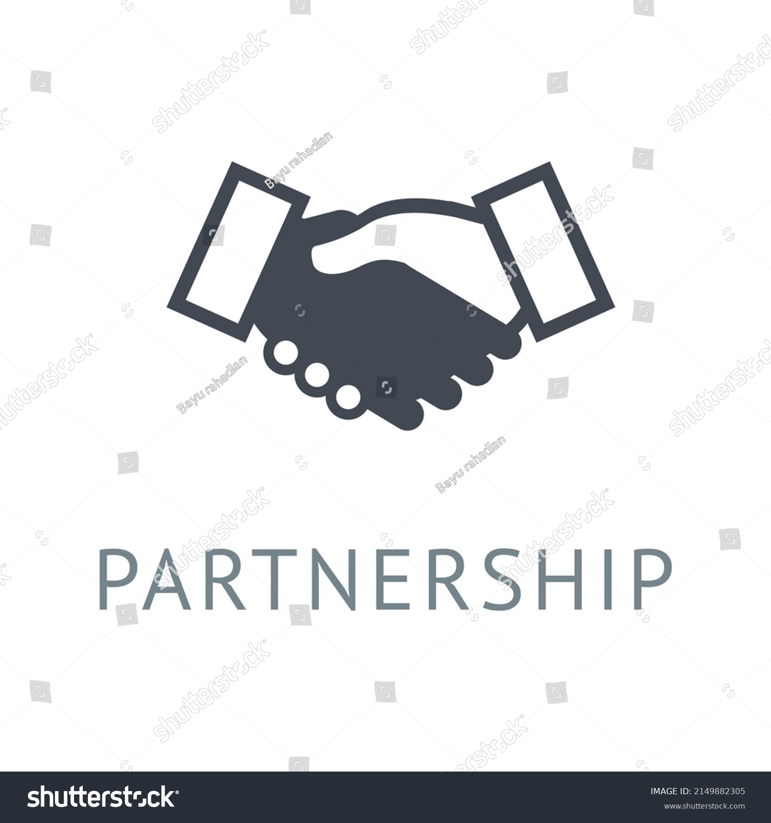 Partnership Simple Logo On Transparent Background Stock Vector (Royalty ...