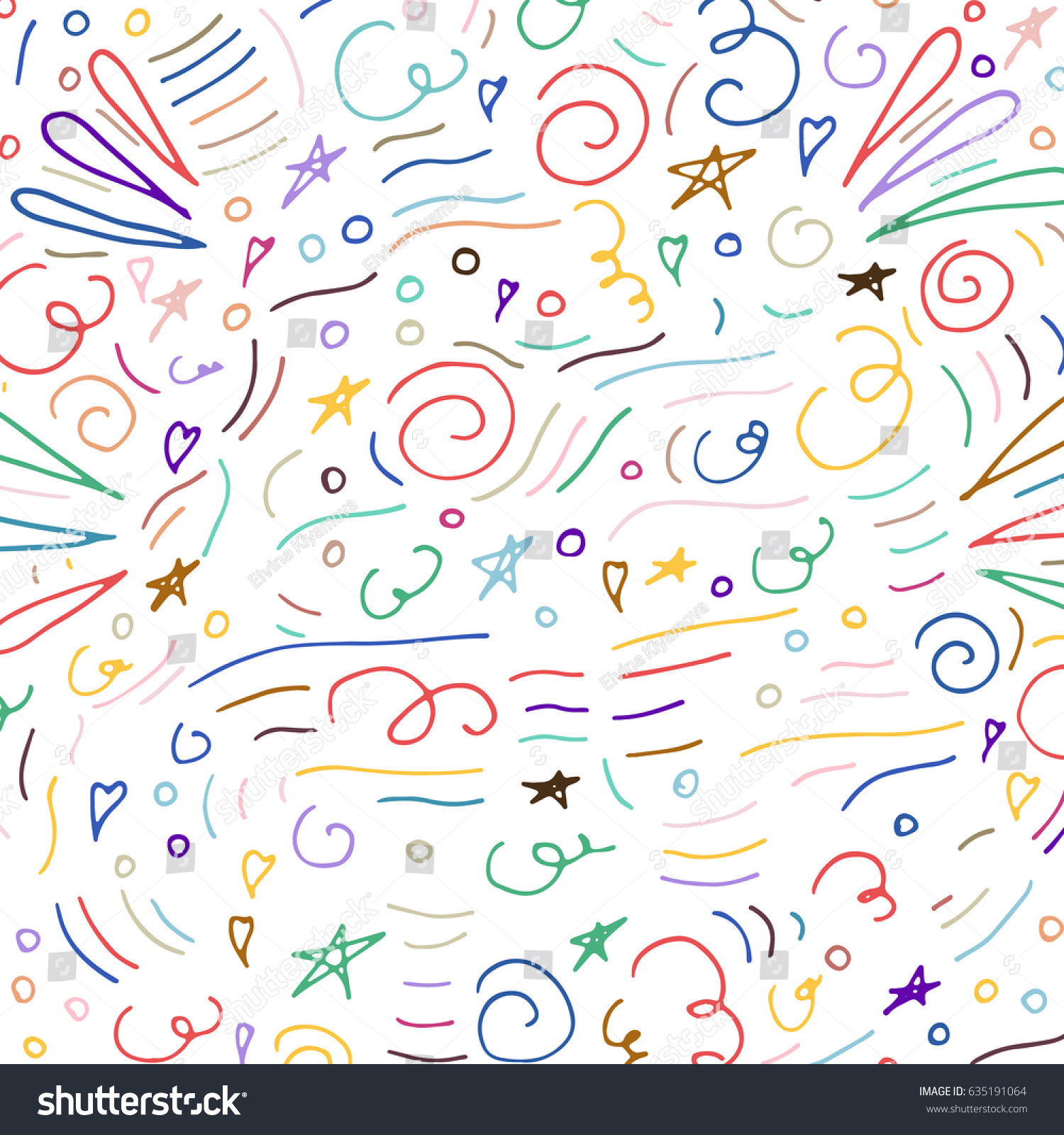Party Abstract Vector Pattern Hand Drawn Stock Vector (Royalty Free ...