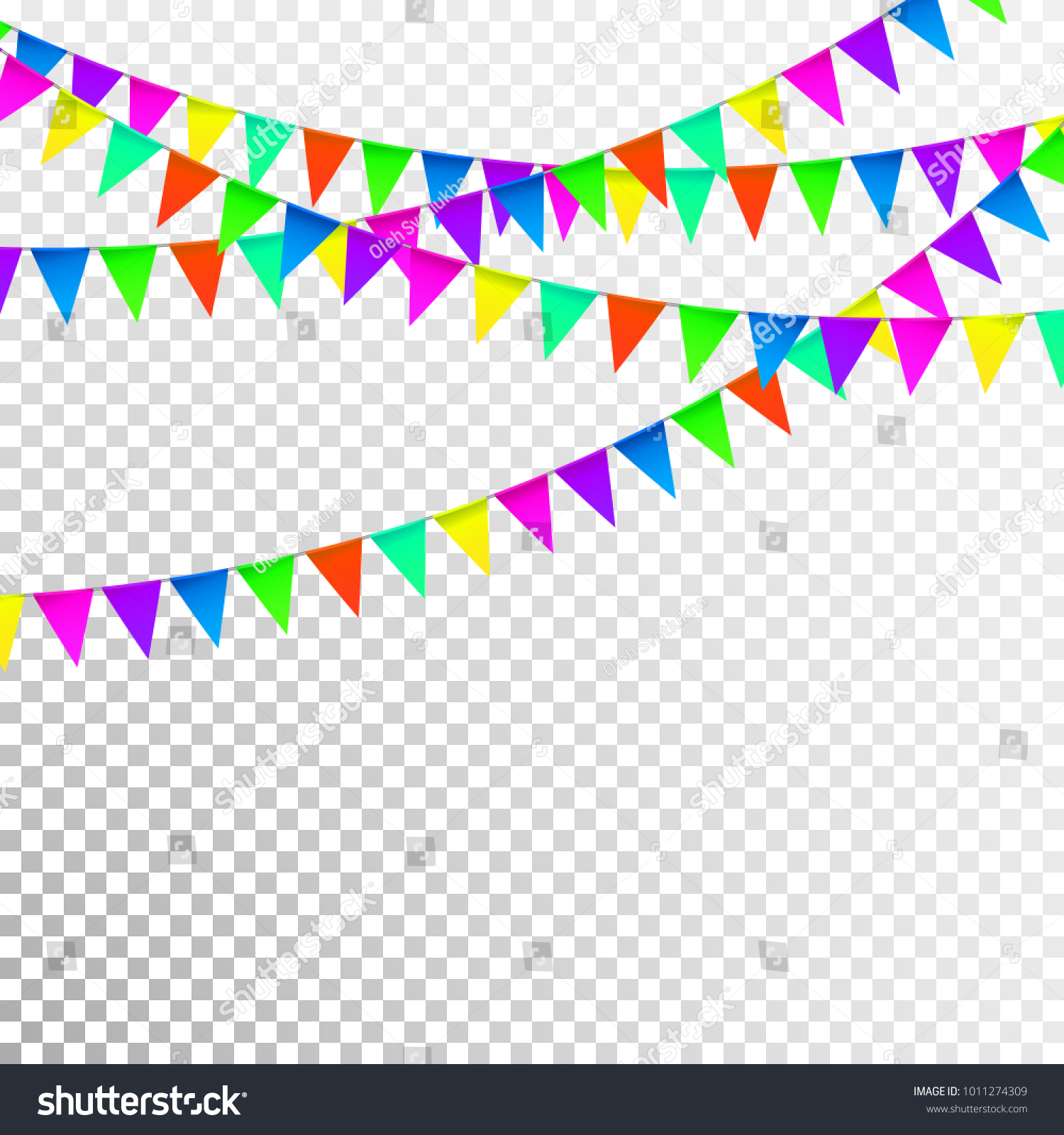 Party Background Flags Vector Colored Festoons Stock Vector (Royalty ...
