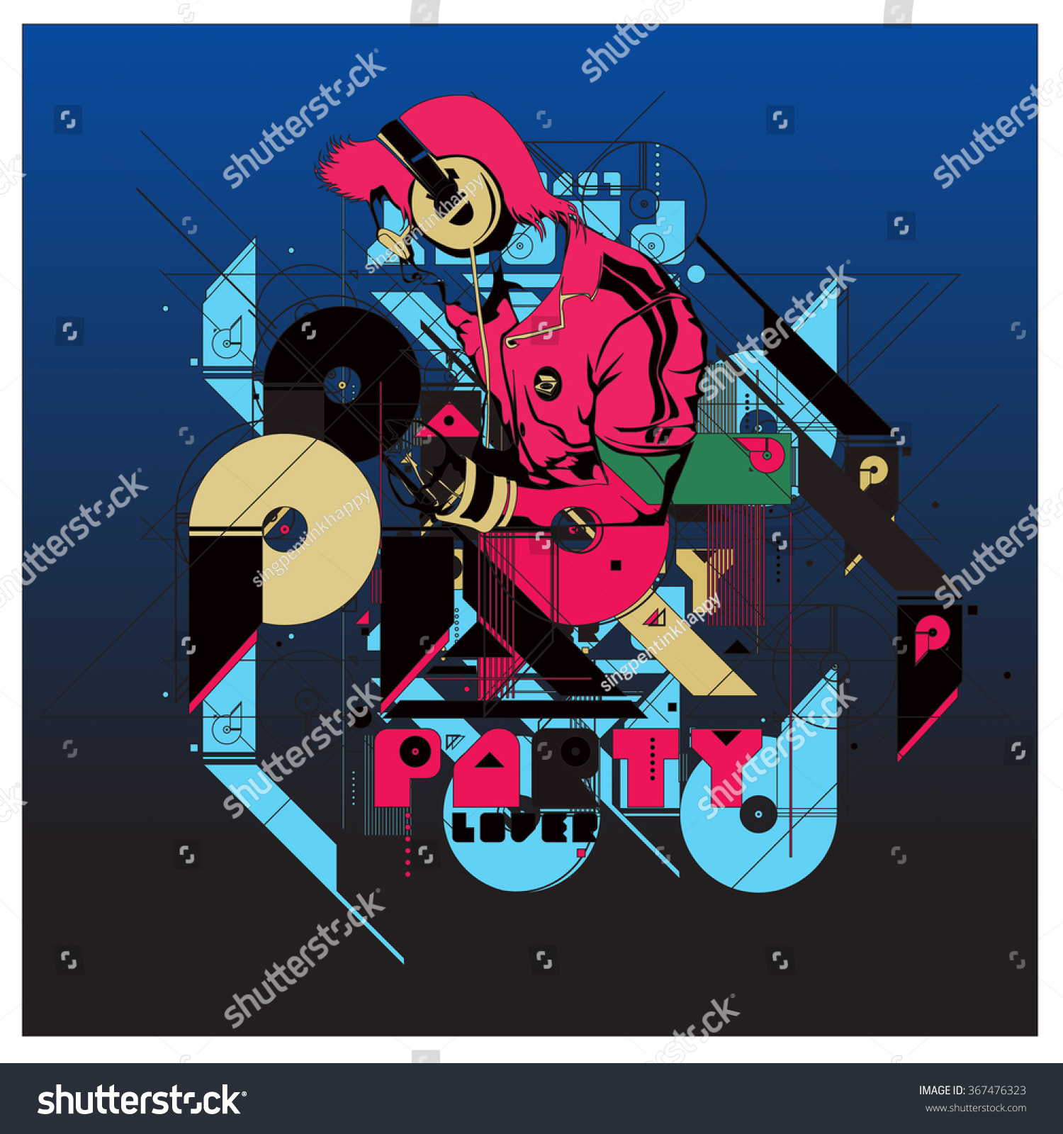 Party Event Poster Template Stock Vector (Royalty Free) 367476323
