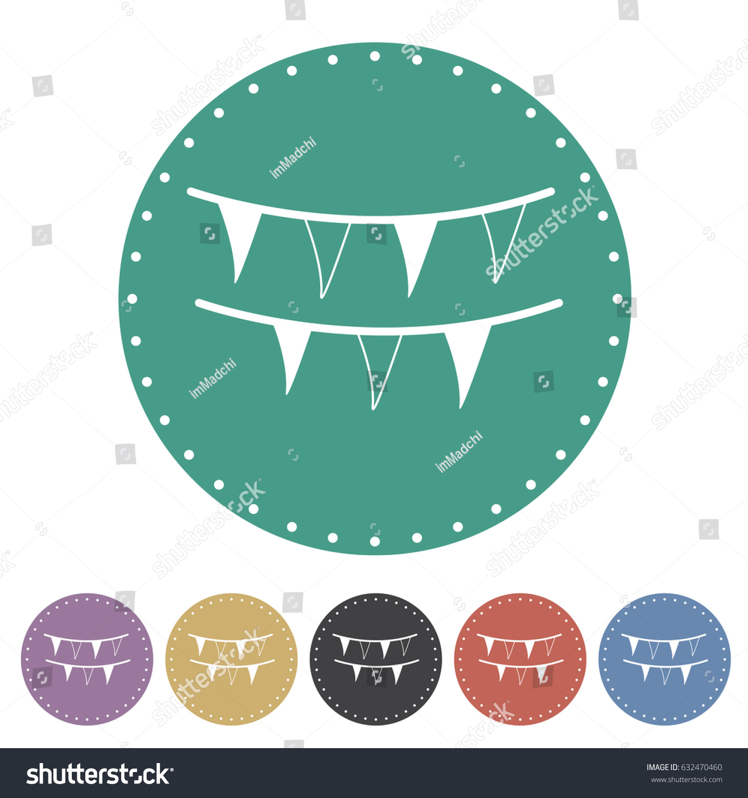 Party Flag Icon Set Vector Illustration Stock Vector (Royalty Free ...