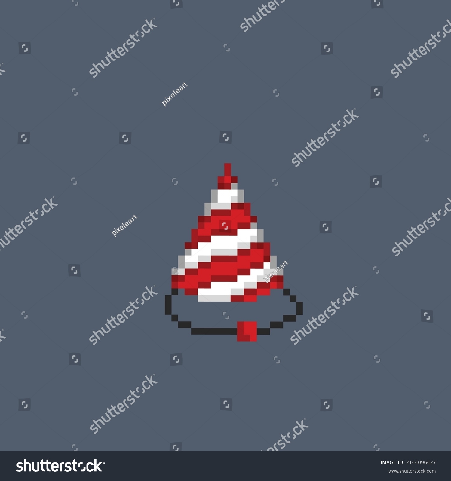 Party Hat Pixel Style Stock Vector (Royalty Free) 2144096427 | Shutterstock