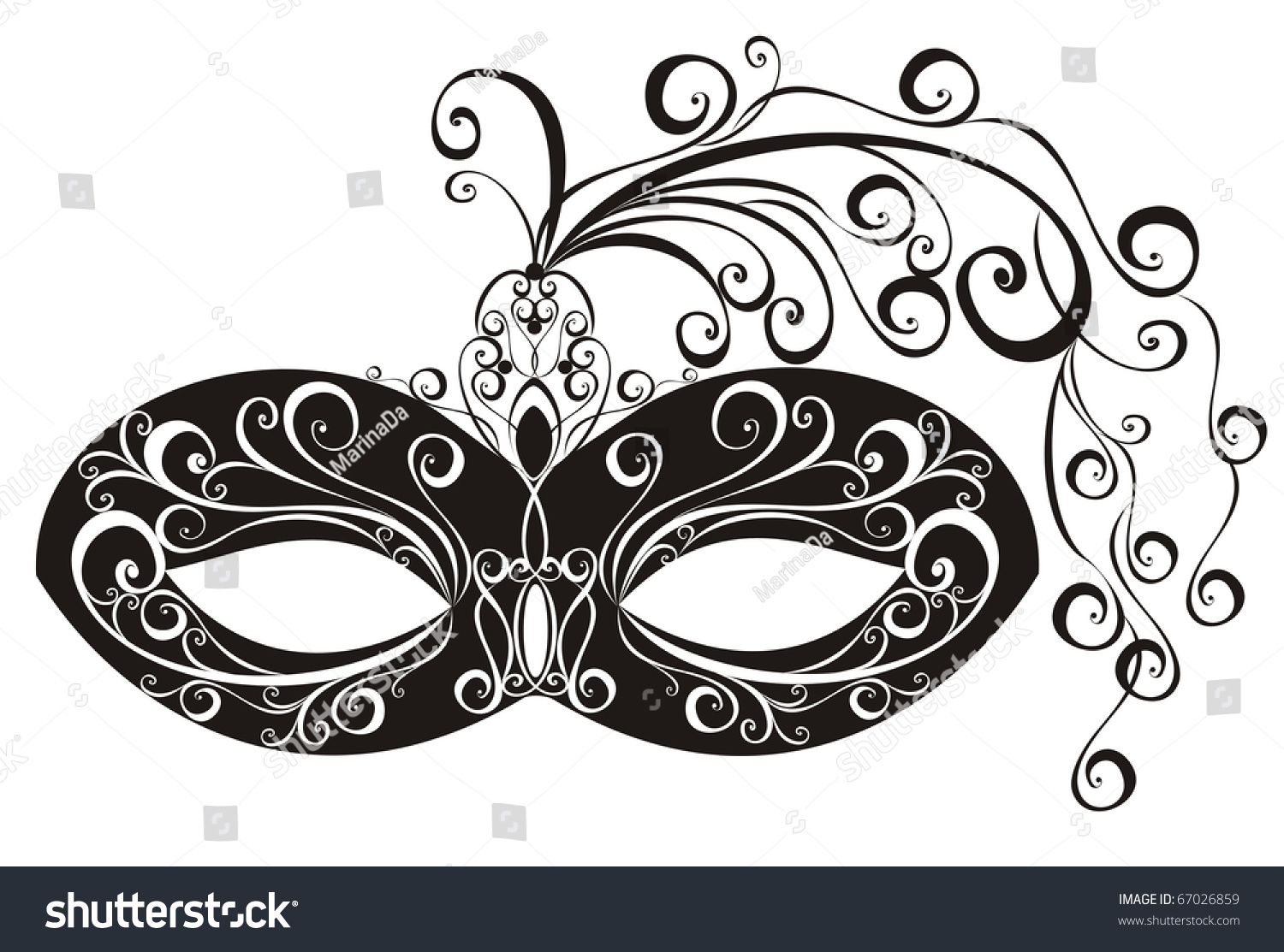 Party Mask Masquerade Vector Stock Vector (Royalty Free) 67026859 ...