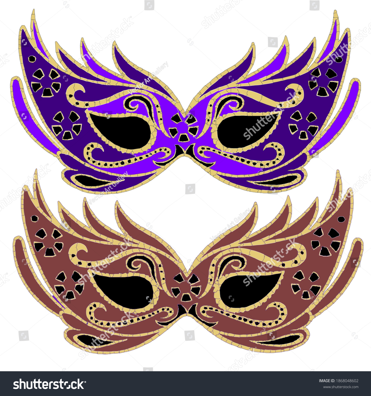 Party Mask Design Vector Stock Vector (Royalty Free) 1868048602