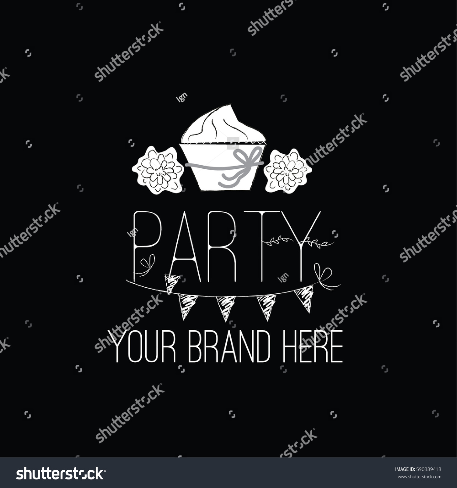Party Vector Logo Design Template Stock Vector (Royalty Free) 590389418 ...