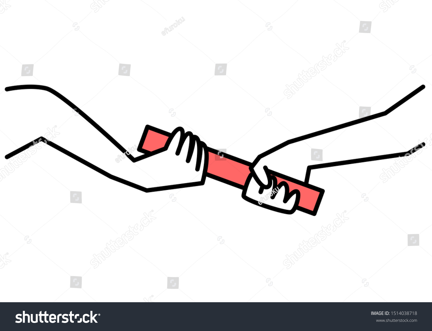 Passing Baton Vector Illustration Stock Vector (Royalty Free ...