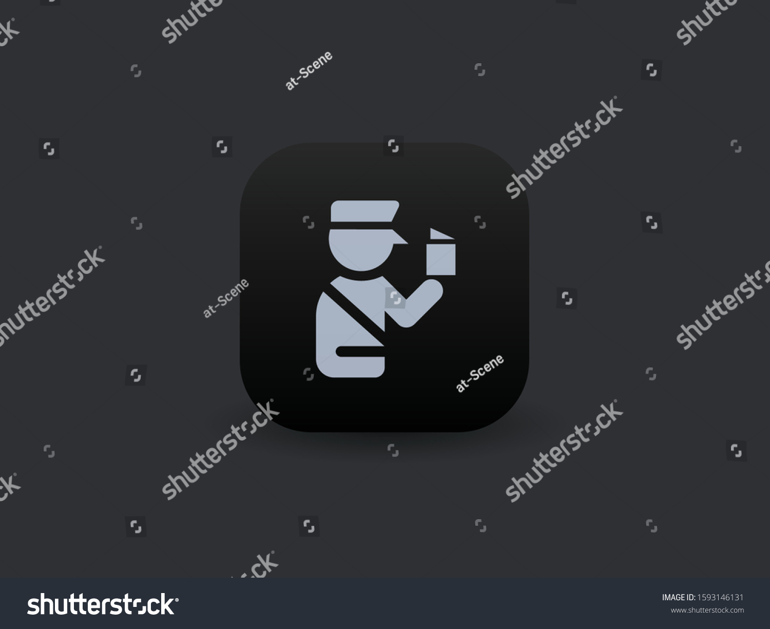 Passport Check Vector App Icon Stock Vector (Royalty Free) 1593146131
