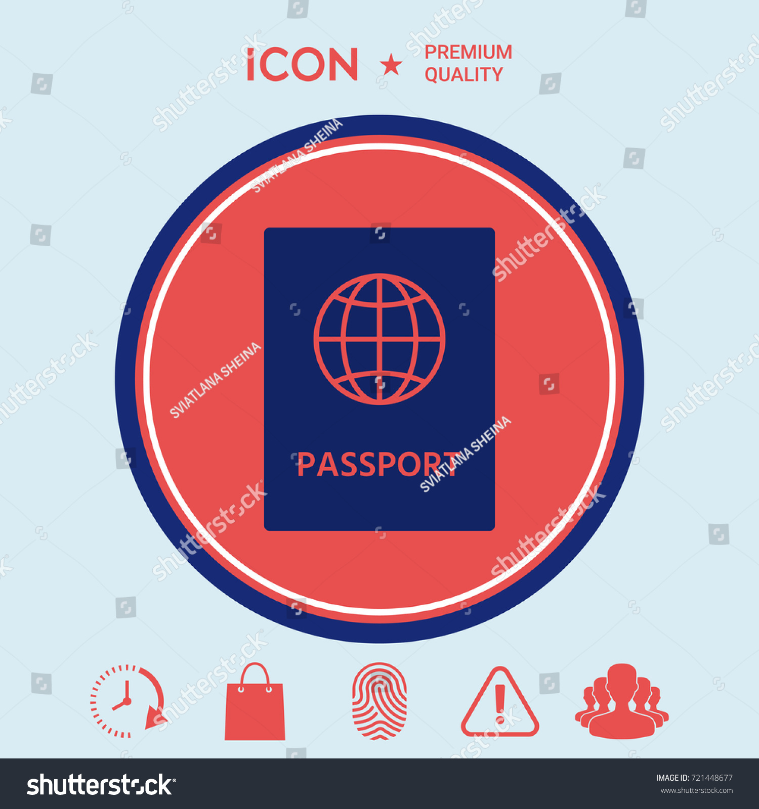 Passport Icon Stock Vector (Royalty Free) 721448677 | Shutterstock