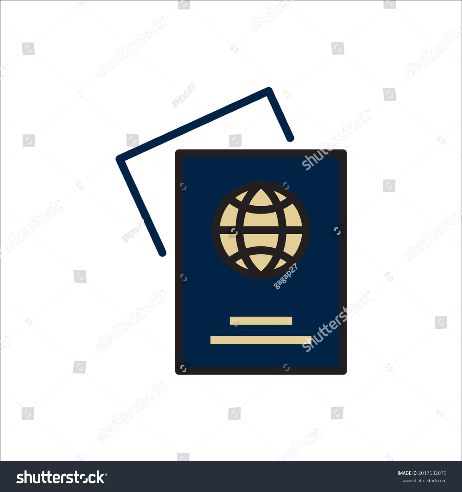 Passport Icons Symbol Vector Elements Infographic Stock Vector (Royalty ...