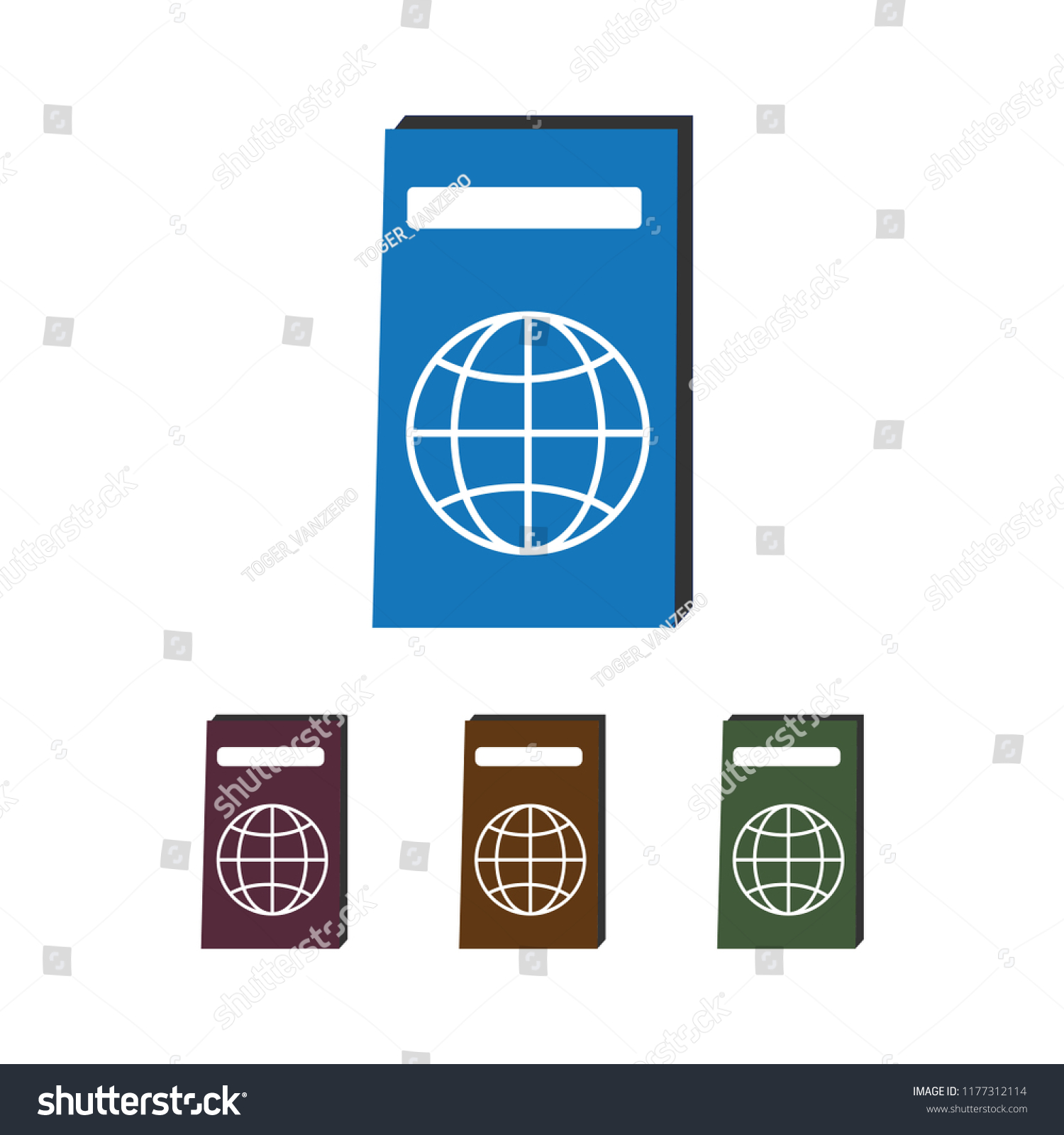 Passport Logo Design Template Vector: vector de stock (libre de ...