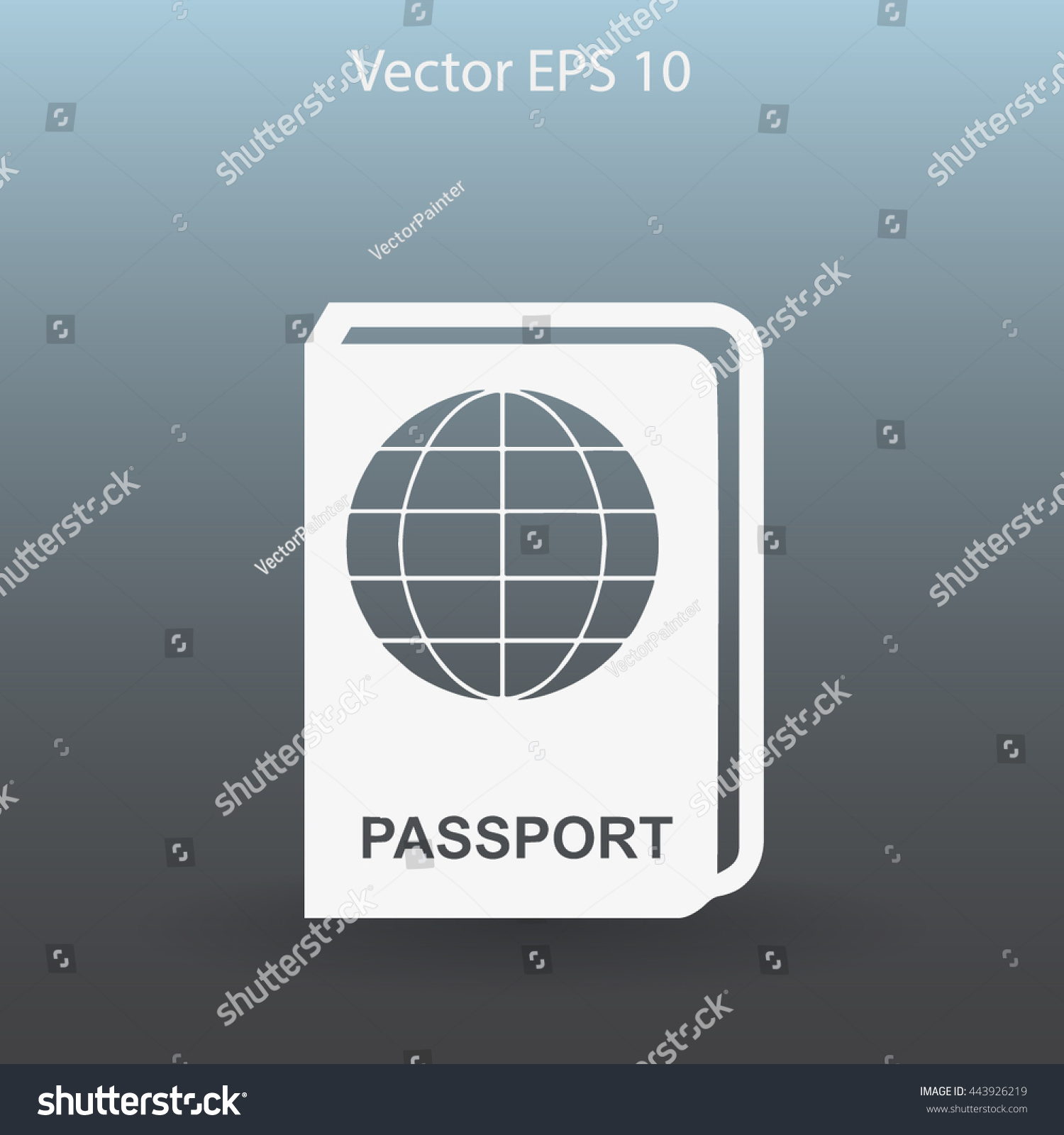 Passport Vector Illustration Stock Vector (Royalty Free) 443926219