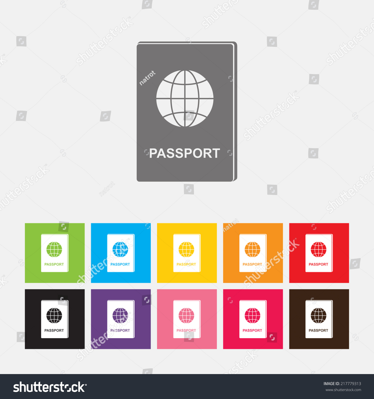Passports Map Icon Vector Stock Vector (Royalty Free) 217779313