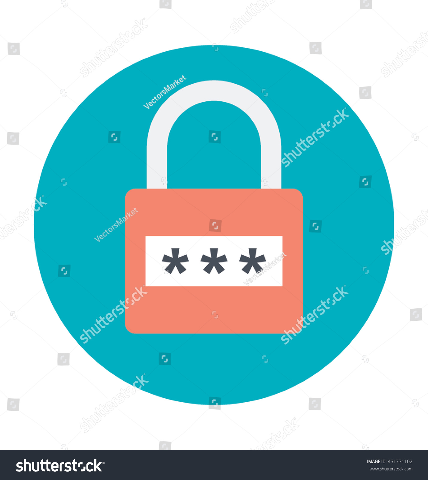 Password Privacy Colored Vector Icon 스톡 벡터 451771102 - Shutterstock