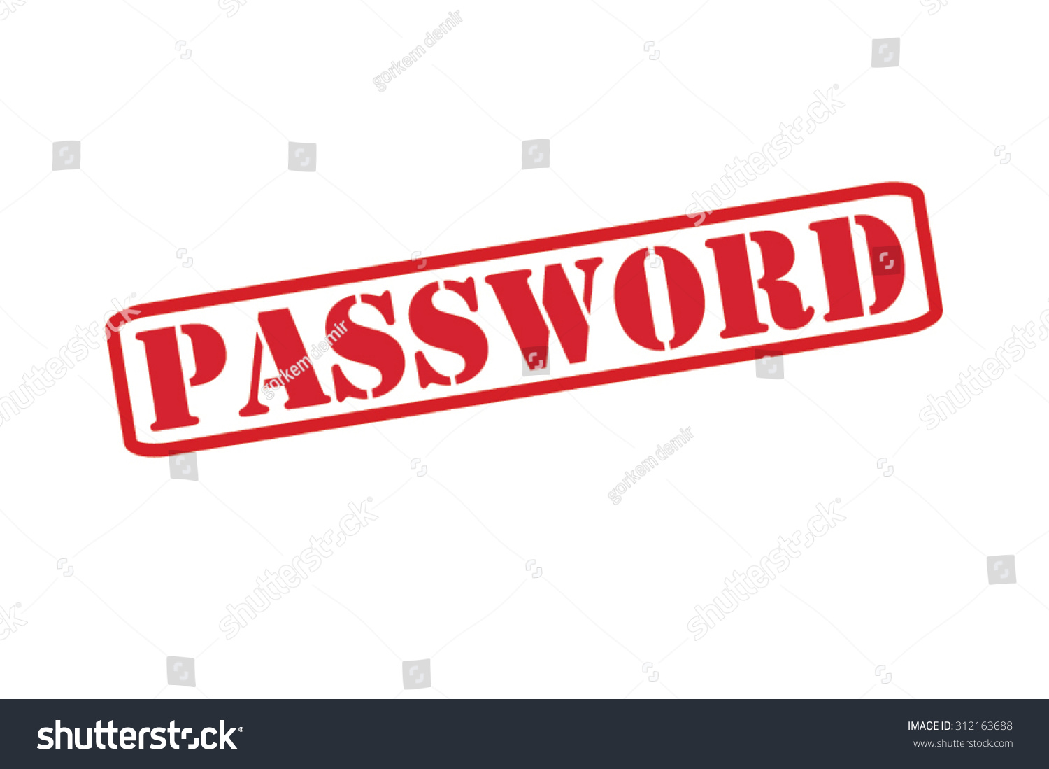 Password Red Rubber Stamp Vector Over Stock Vector (Royalty Free) 312163688