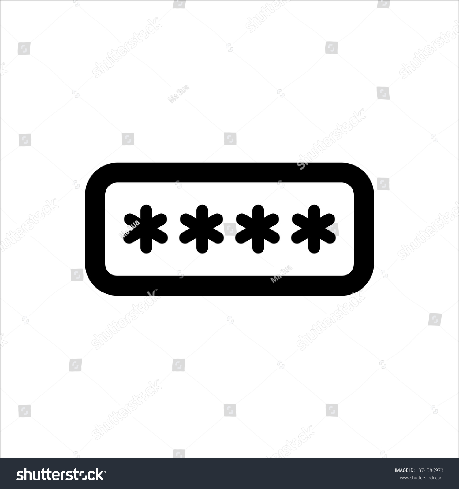 Password Vector Icon On White Background Stock Vector (Royalty Free ...
