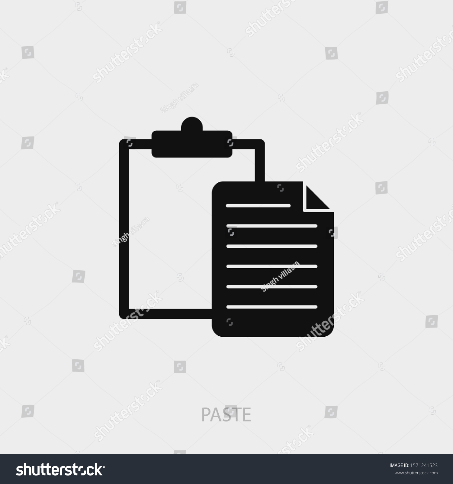 Paste Icon New Trendy Paste Vector Stock Vector (Royalty Free ...