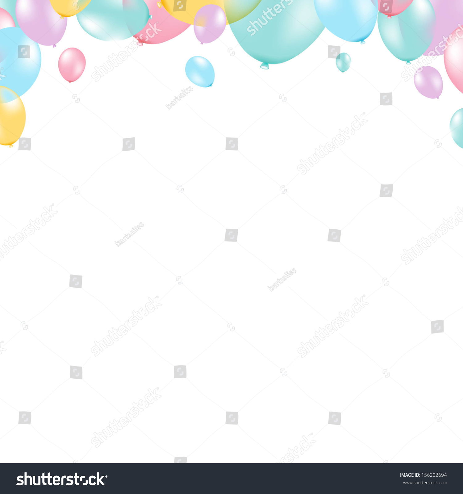 Pastel Balloon Frame Gradient Mesh Vector Stock Vector (Royalty Free ...