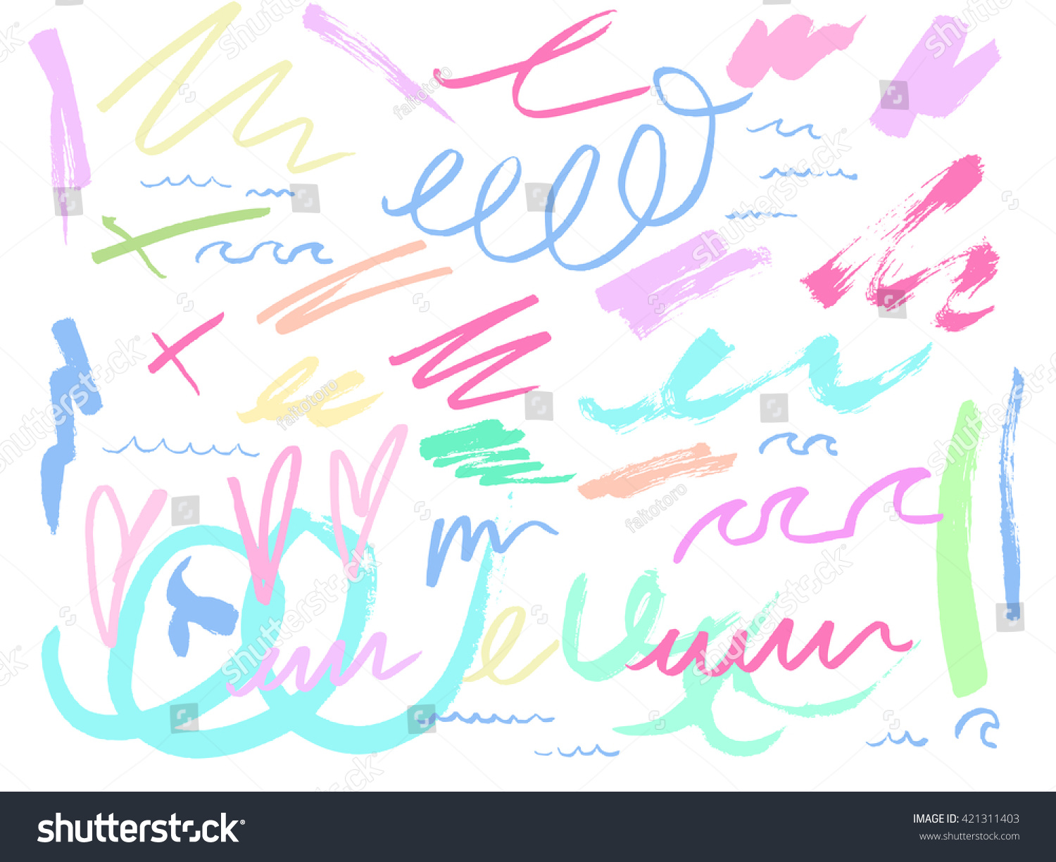 Pastel Doodle Background Stock Vector (Royalty Free) 421311403