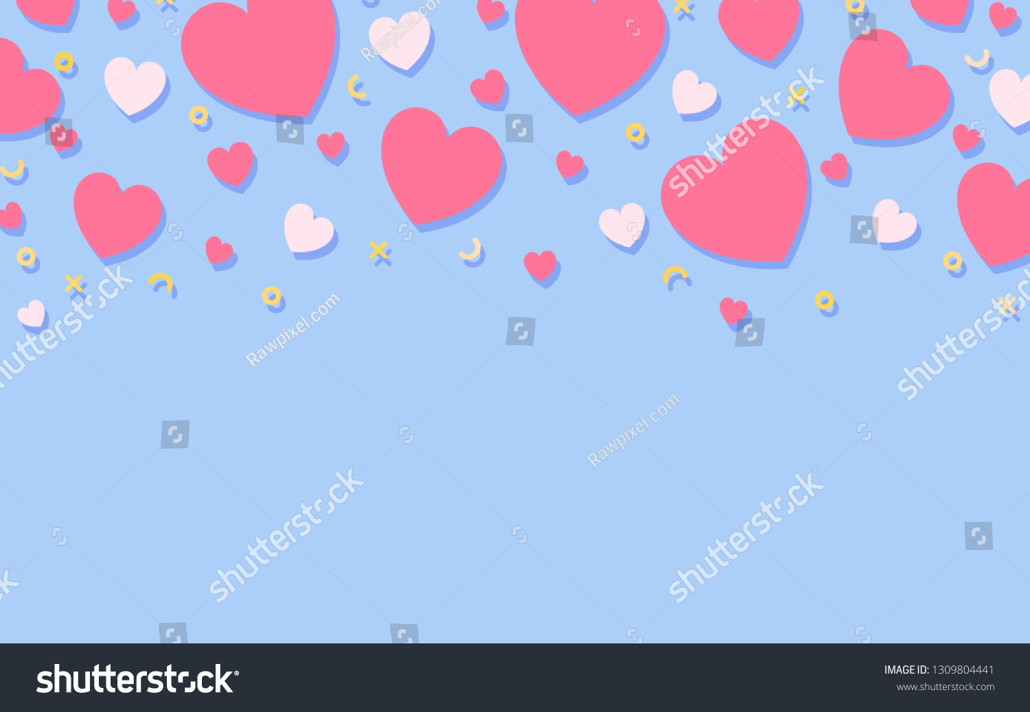 Pastel Hearts Background Design Vector Stock Vector (Royalty Free ...