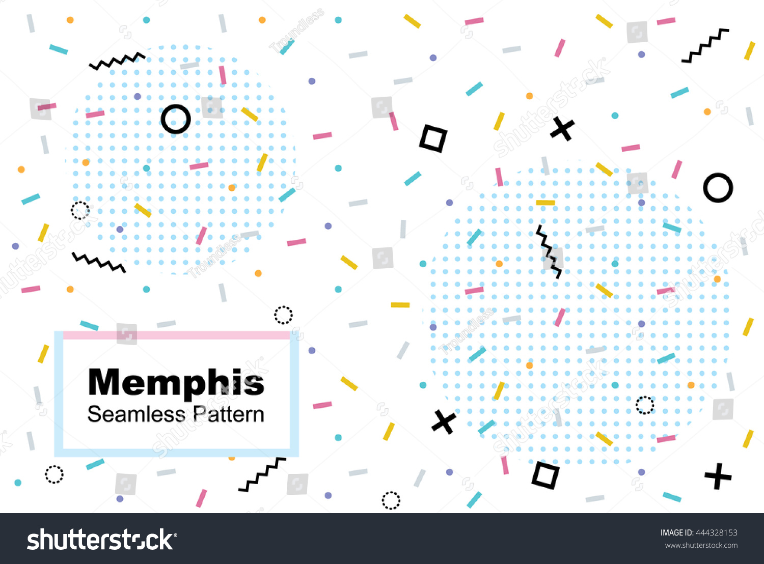 Fondo mínimo Pastel con patrón memphis: vector de stock (libre de ...