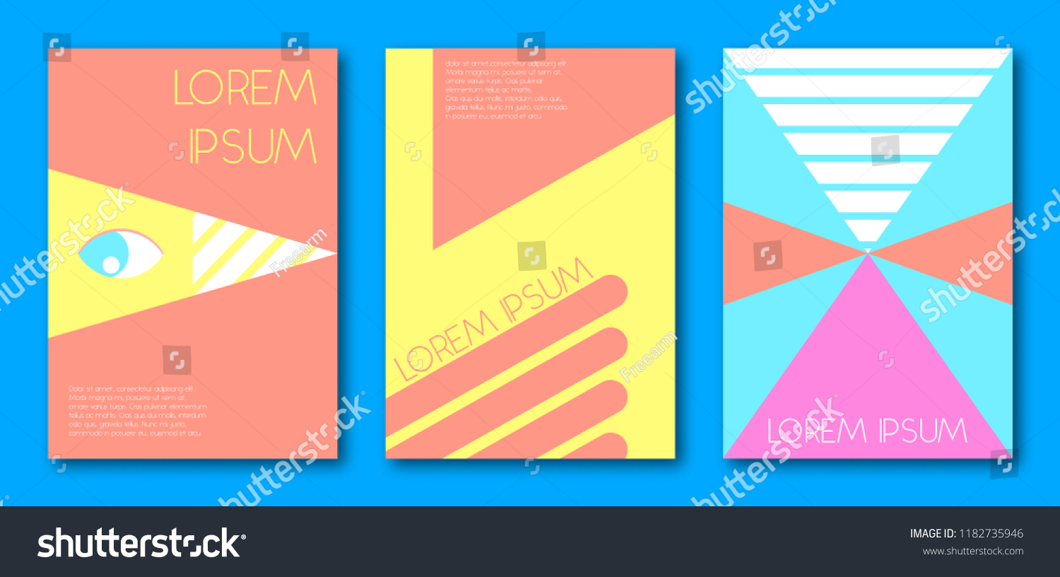 Pastel Page Design Set Multi Usage Stock Vector (Royalty Free) 1182735946