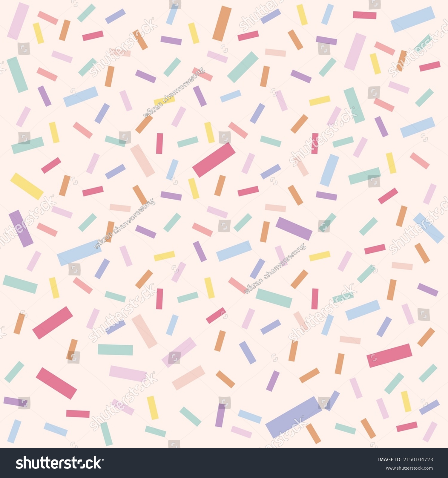 Pastel Pattern Sprinkles Seamless Vector Orang Stock Vector (Royalty ...