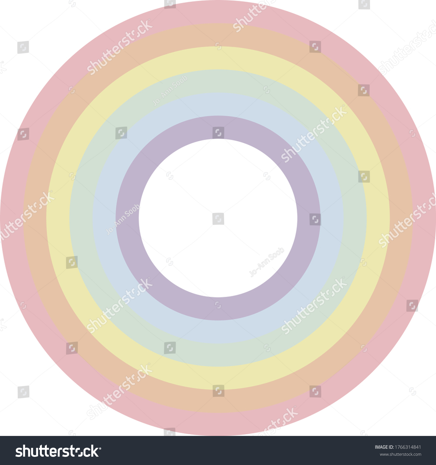 Pastel Rainbow Circle Vector Illustration 库存矢量图（免版税）1766314841 ...