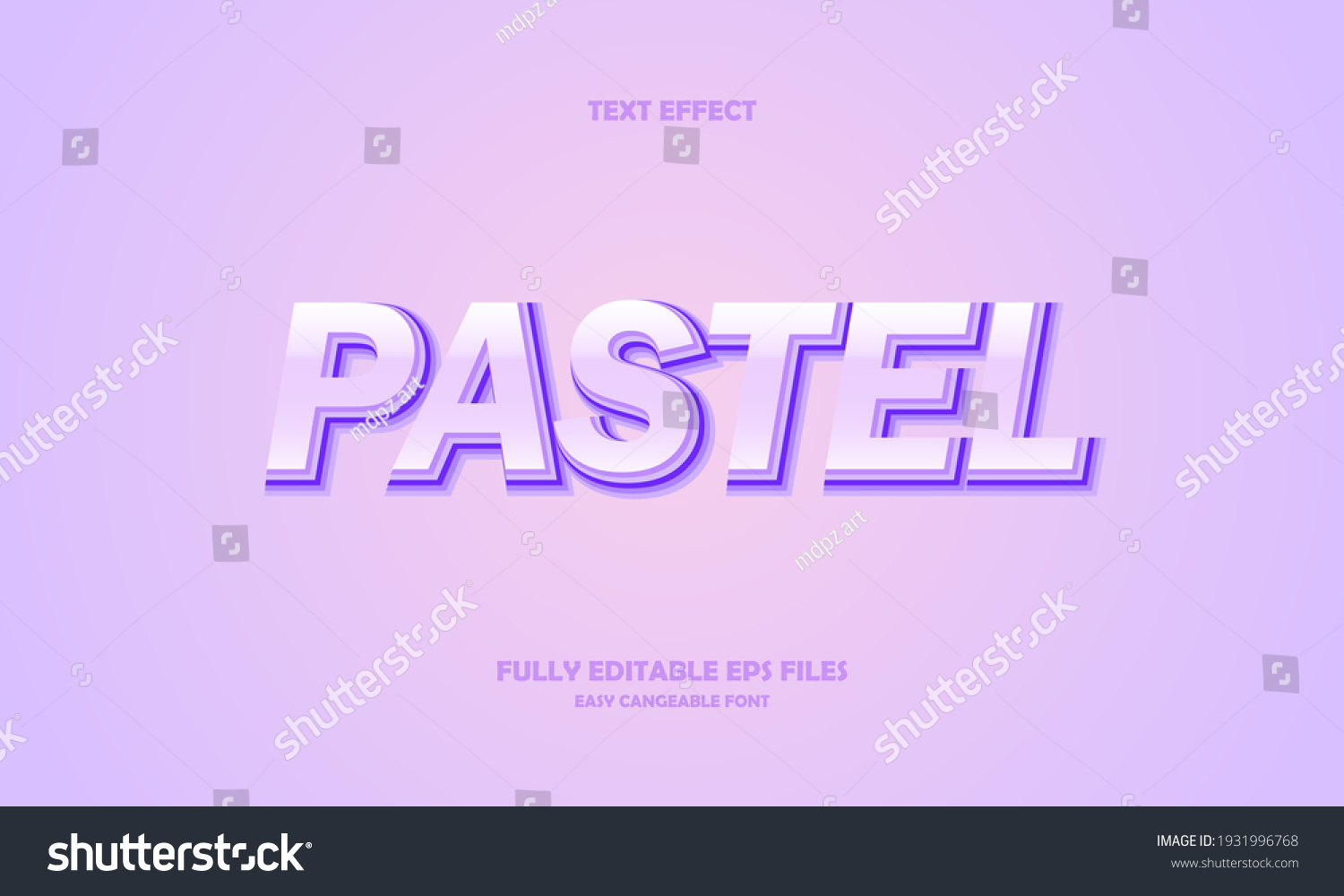 Pastel Style Editable Text Effect Stock Vector (Royalty Free ...