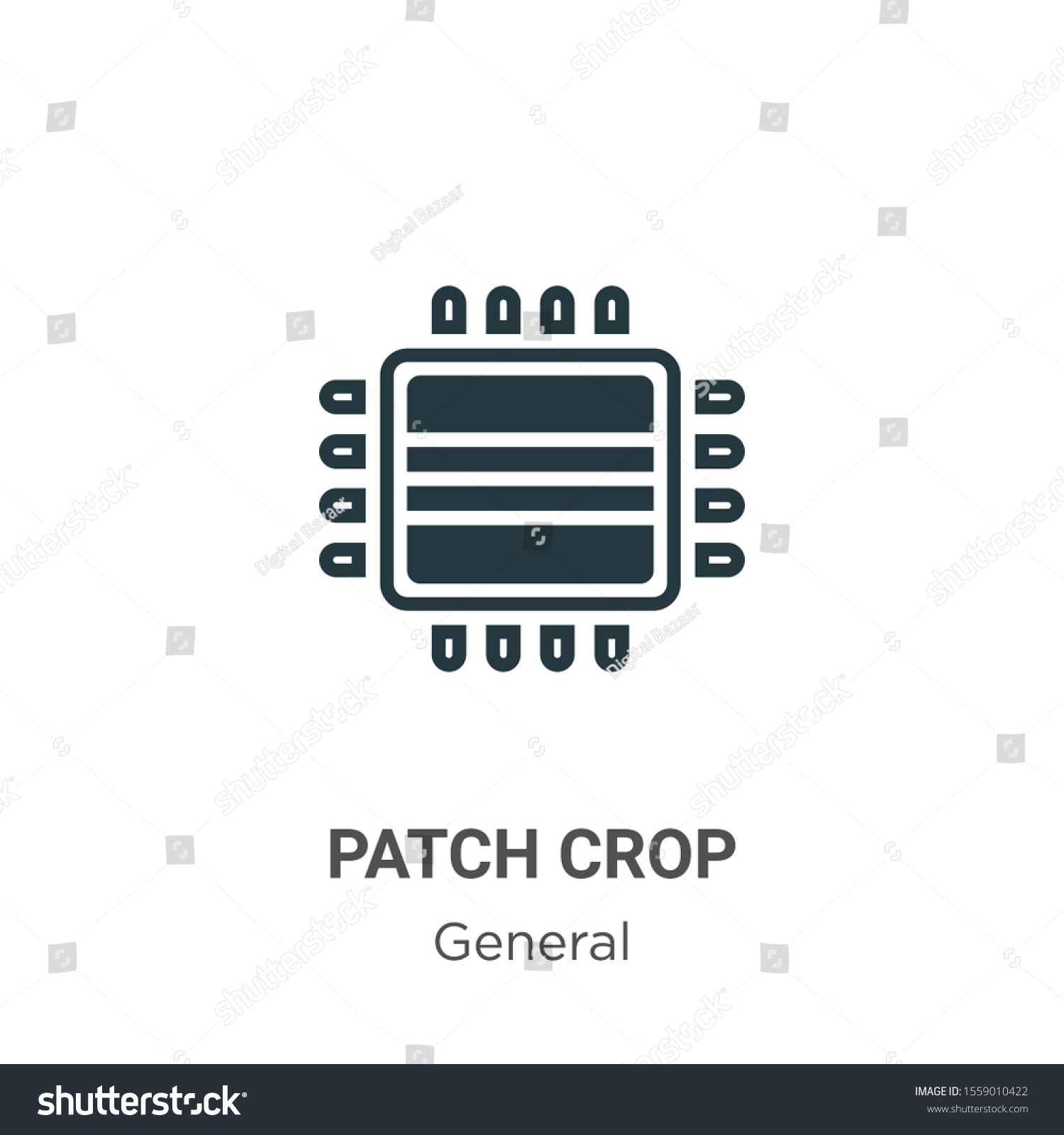 Patch Crop Vector Icon On White Stock Vector (Royalty Free) 1559010422 ...