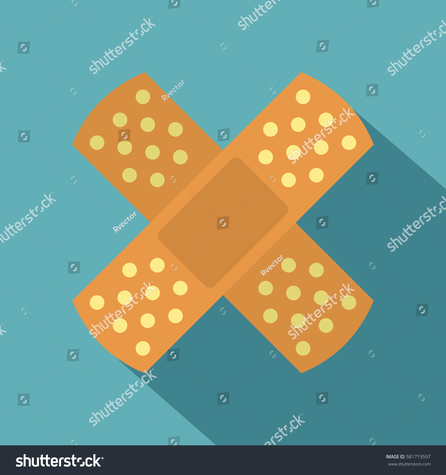 Patch Icon Flat Illustration Patch Vector Stock Vector (Royalty Free ...