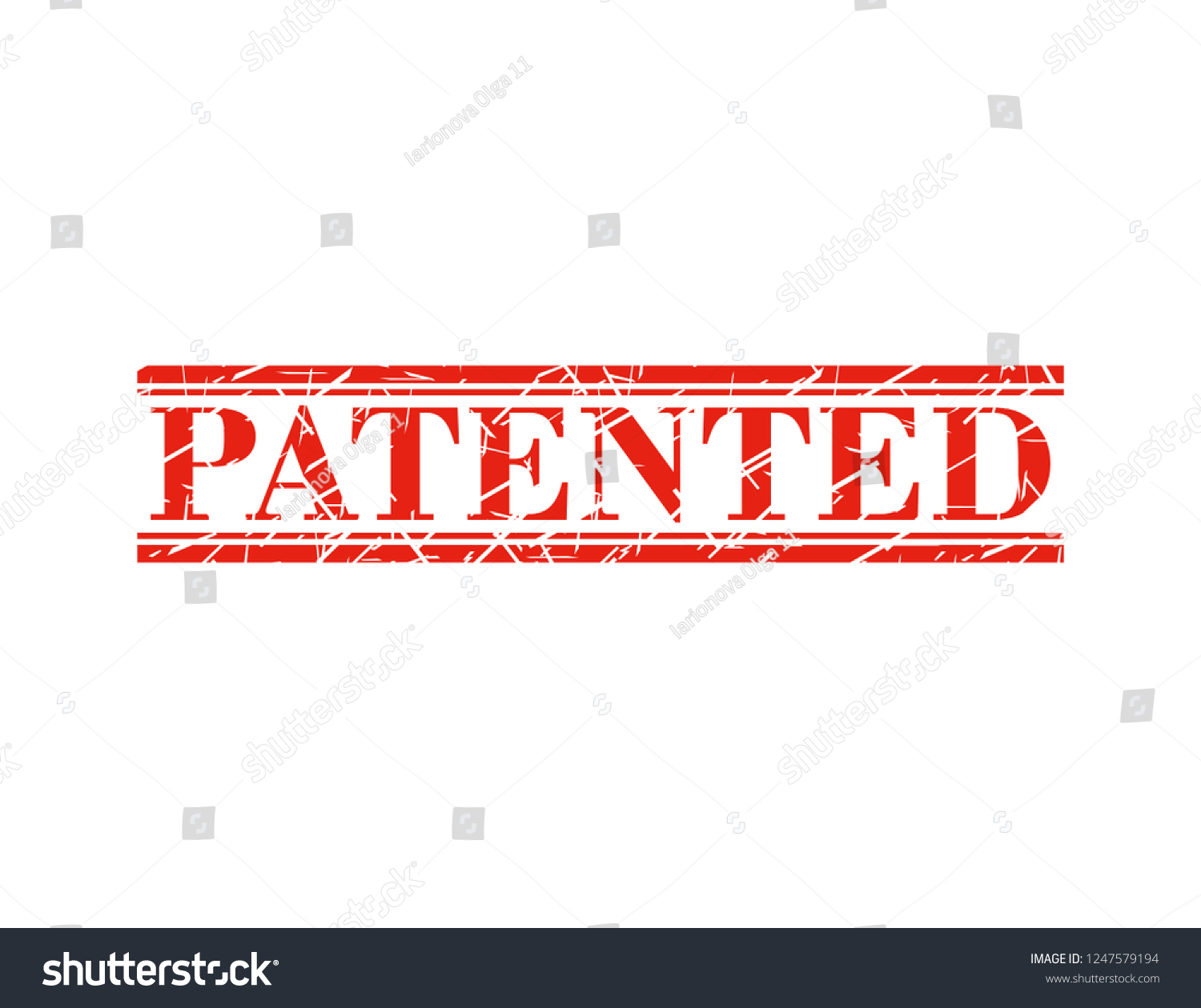 Patented Red Stamp 스톡 벡터(로열티 프리) 1247579194 | Shutterstock