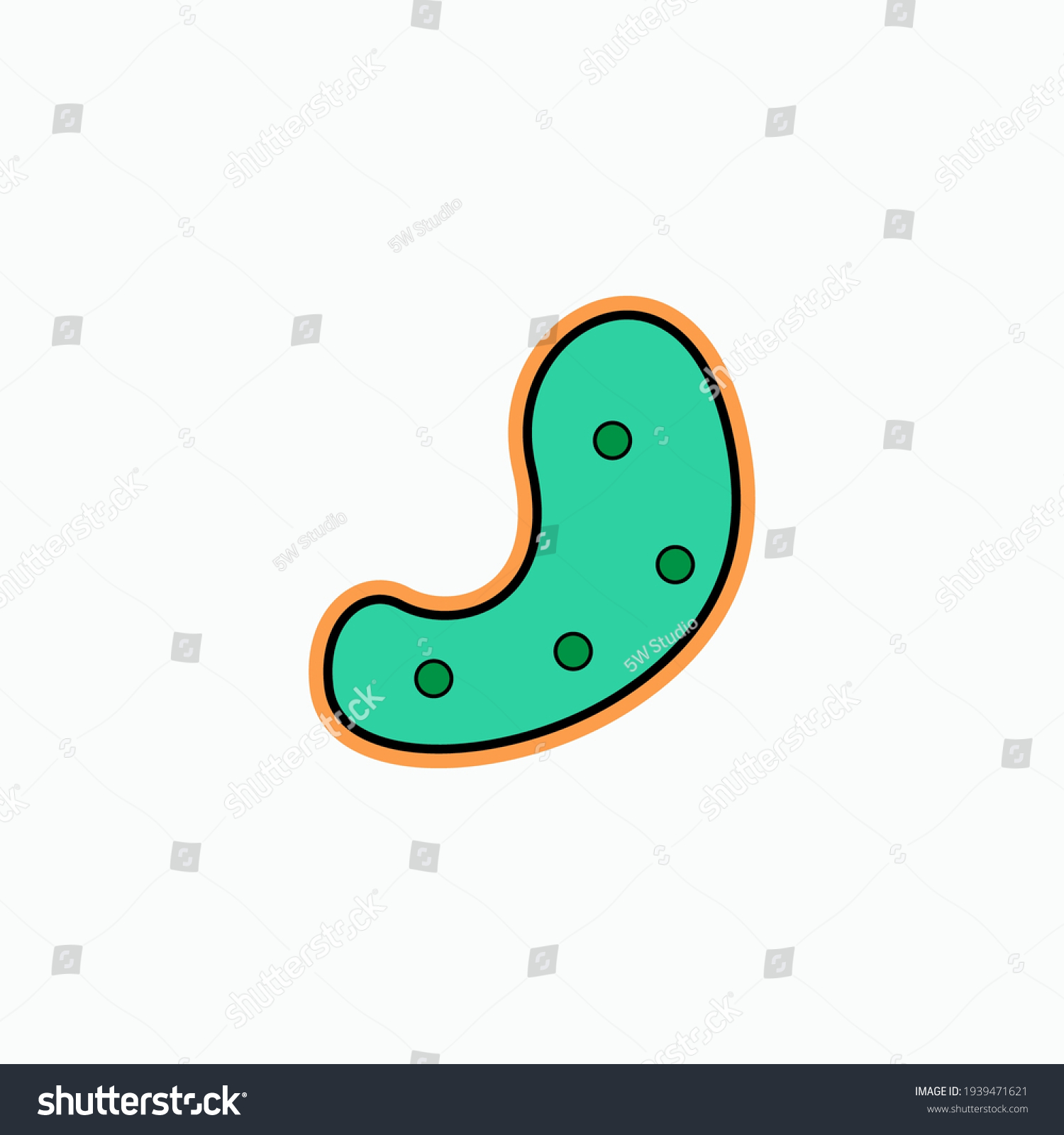Pathogen Icon Bacteria Symbol Vector Stock Vector (Royalty Free ...