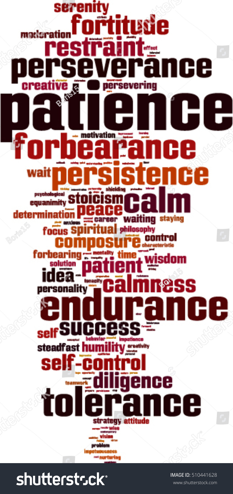 Patience Word Cloud Concept Vector Illustration Stock Vector (Royalty ...