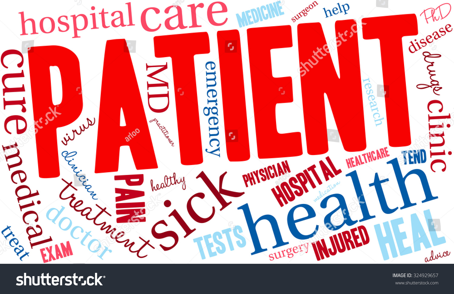 Patient Word Cloud On White Background Stock Vector (Royalty Free ...