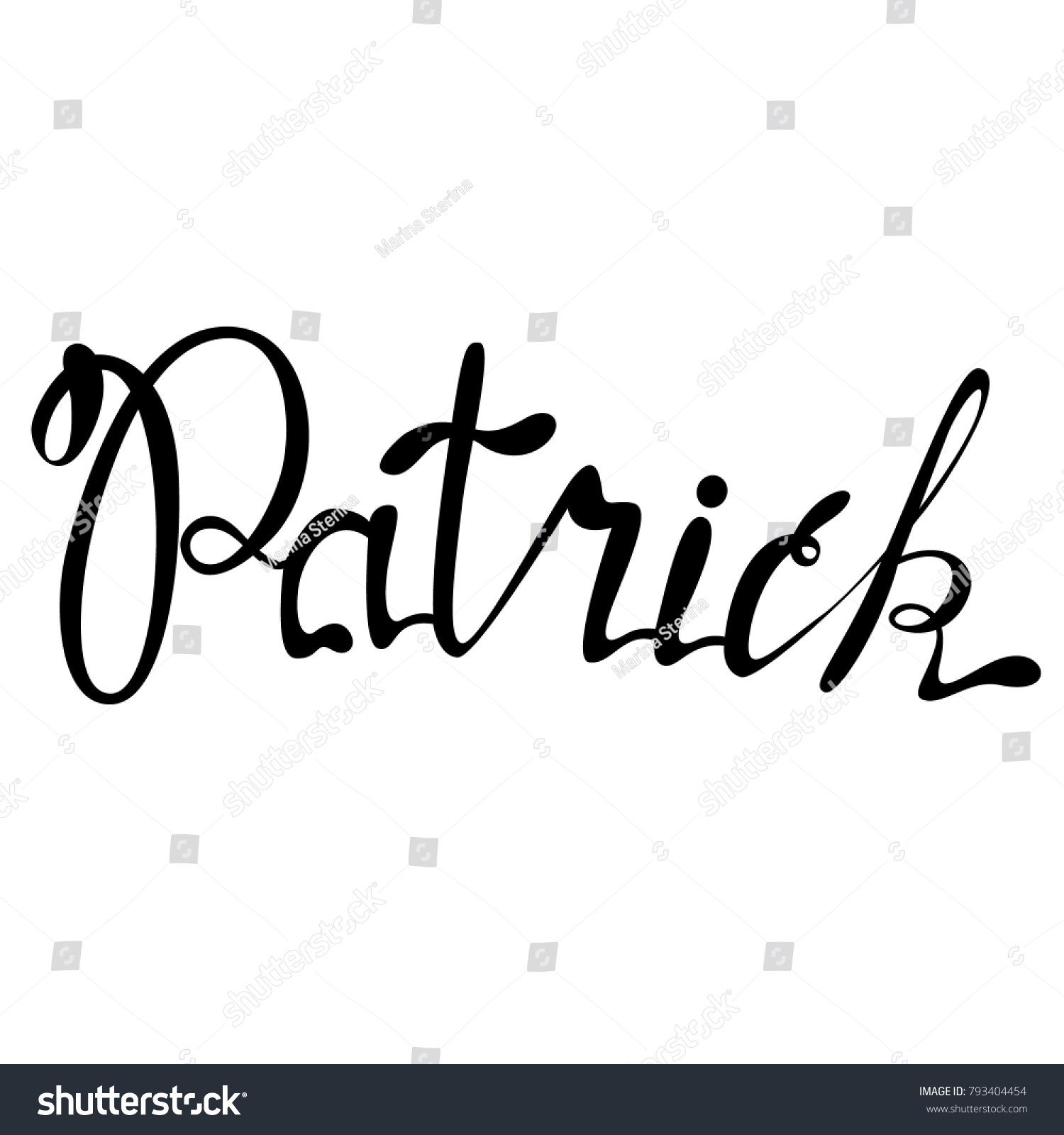 Patrick Name Lettering Stock Vector (Royalty Free) 793404454